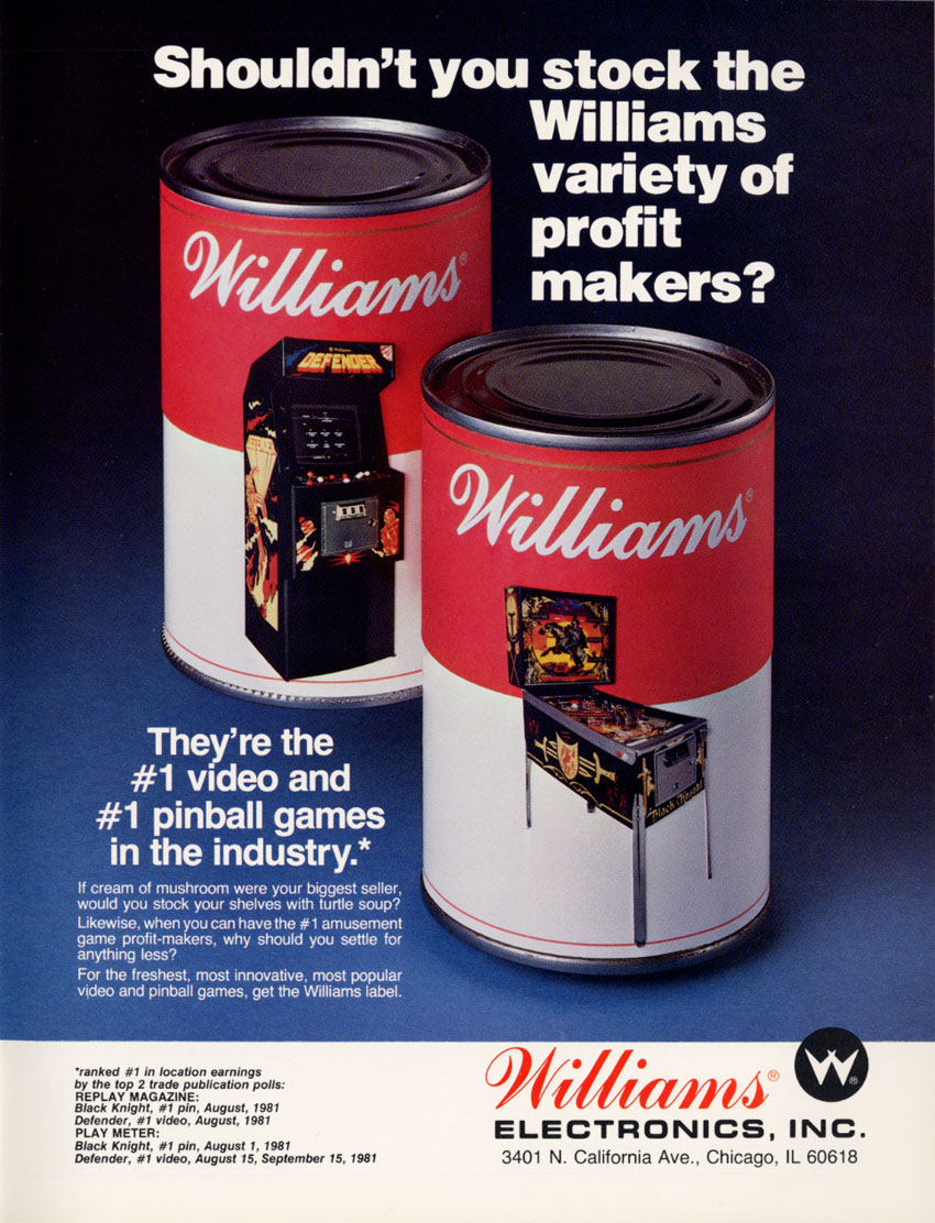 Williams Inc. Arcade Marketing Materials – The Arcade Blogger