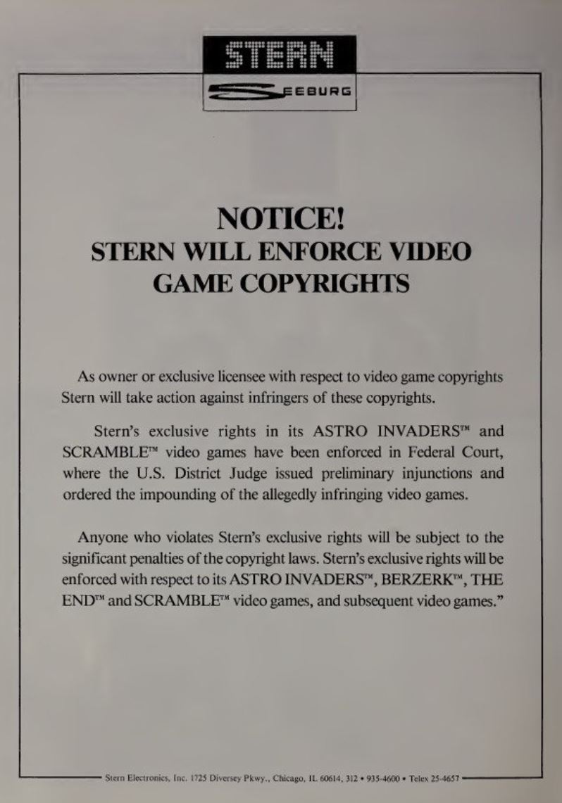 Golden Age Arcade Games: Bootlegs, Lawsuits & Litigation – The Arcade ...